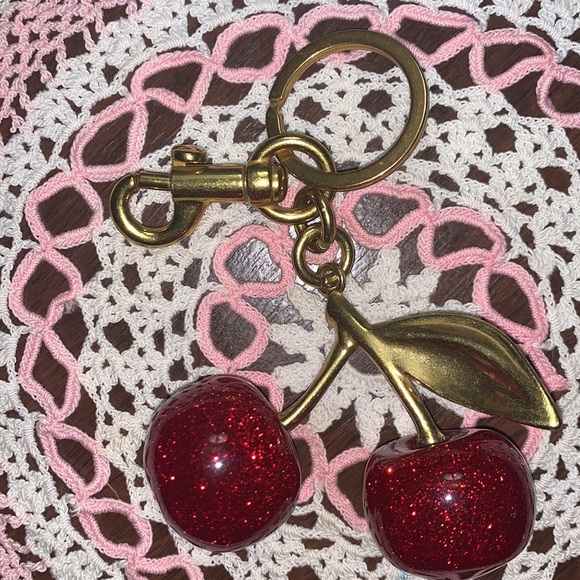 Accessories | Cherry Glitter Key Ring Bag Charm | Poshmark